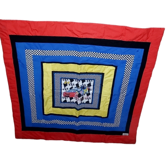 Hand Crafted | Other | Vintage Nascar Quilt 545 Kids Youth Boy Blanket ...